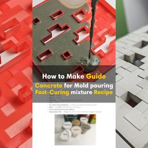 Rapid-set Concrete Mix for Mold Pouring — How to Make Course & Recipe ...