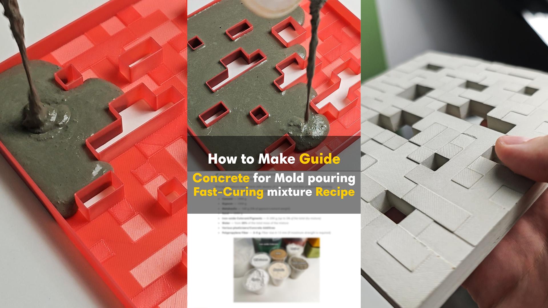 Rapid-set Concrete Mix for Mold Pouring — How to Make Course & Recipe ...