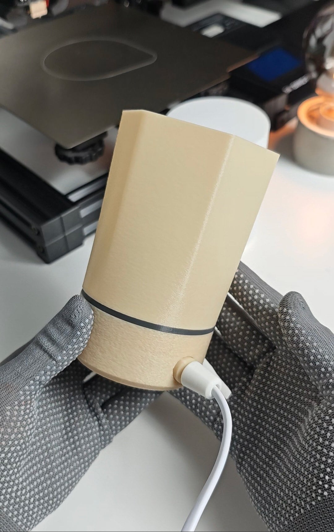 STL Table Lamp With Shade. 3d-printed Desk Lamp E27 Socket, Modern Minimalist Night Light ...