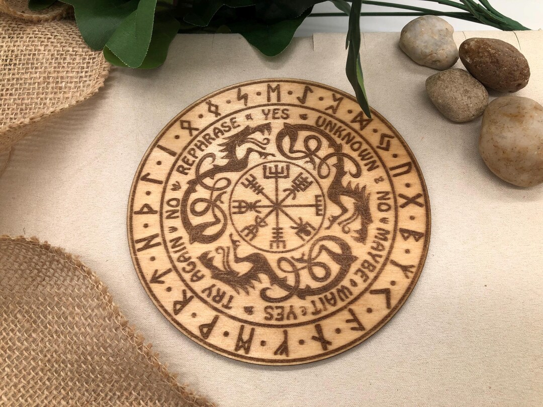 Norse Rune Pendulum Board Divination Tool Laser Engraved - Etsy