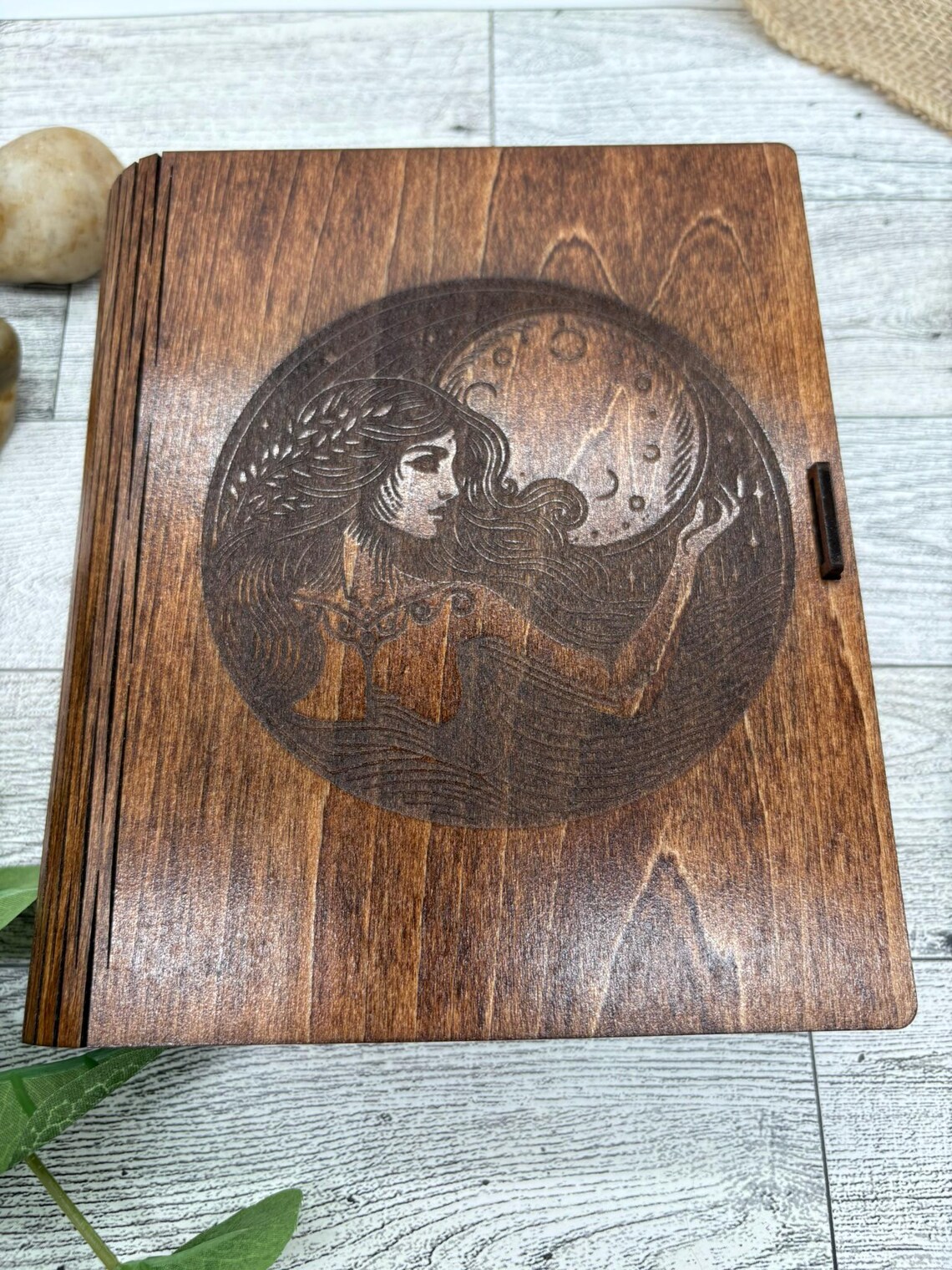 Selene Engraved Altar Box Tarot Box Altar Decor Pagan Tool Storage ...