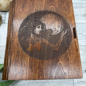 Selene Engraved Altar Box Tarot Box Altar Decor Pagan Tool Storage ...