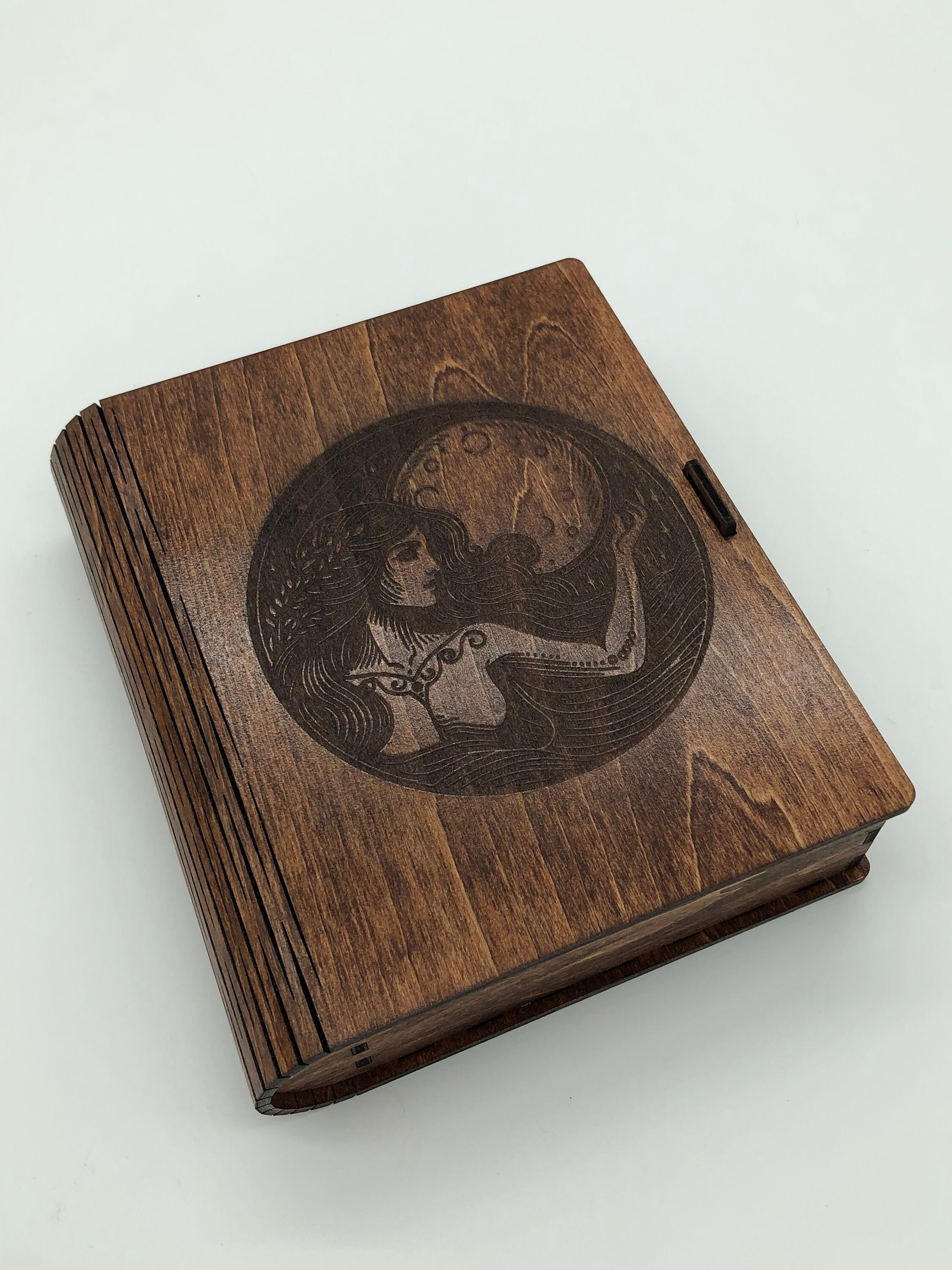 Selene Engraved Altar Box Tarot Box Altar Decor Pagan Tool Storage ...