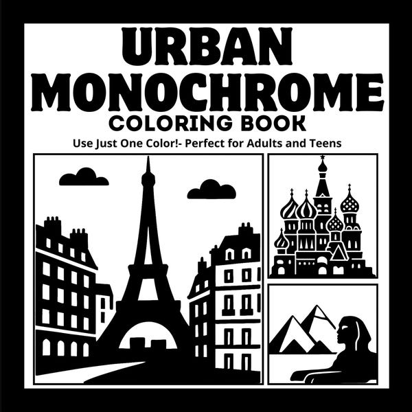 Monochrome coloring book - Etsy France