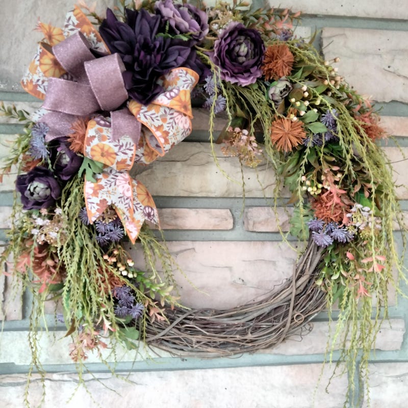 Purple Fall Wreath - Etsy