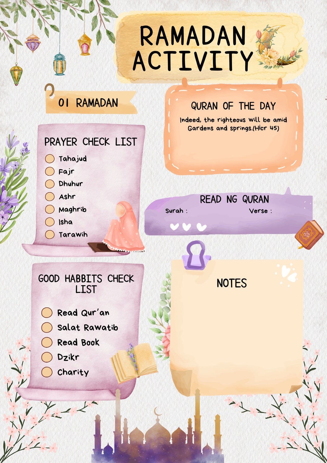 Muslim Ramadan 2024, Mubarek Ramadan,ramadan Calendars,ramadan Planner ...