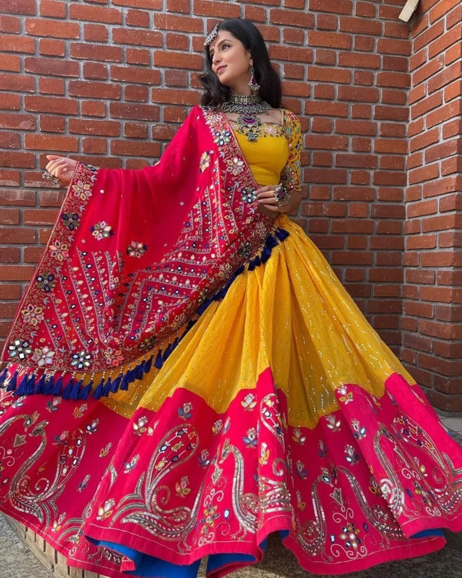 New Yellow Color Navratri Collection Lehenga Choli Navratri Outfit ...