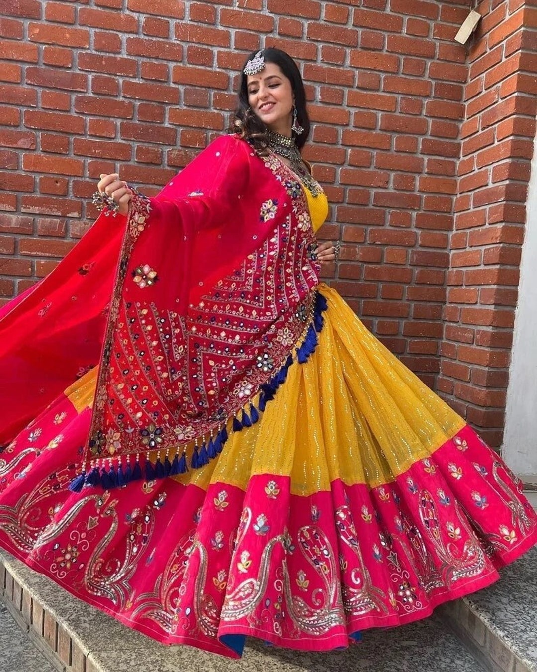 New Yellow Color Navratri Collection Lehenga Choli Navratri Outfit ...