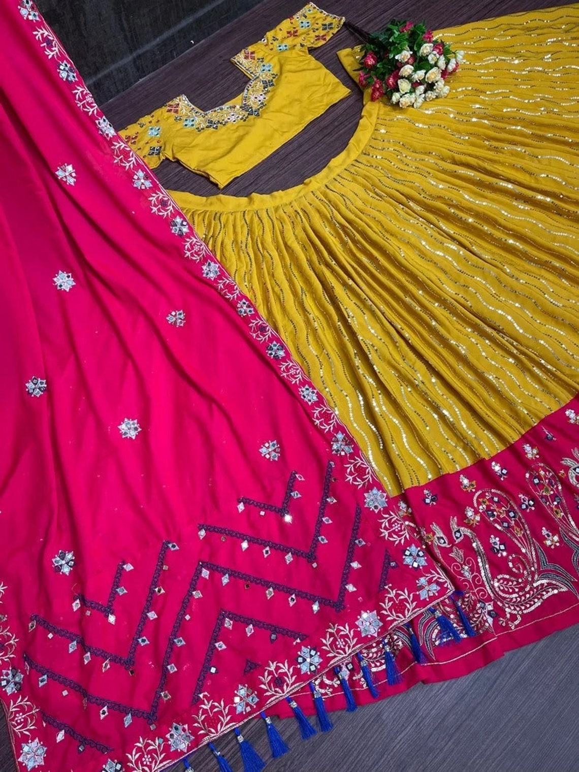 New Yellow Color Navratri Collection Lehenga Choli Navratri Outfit ...