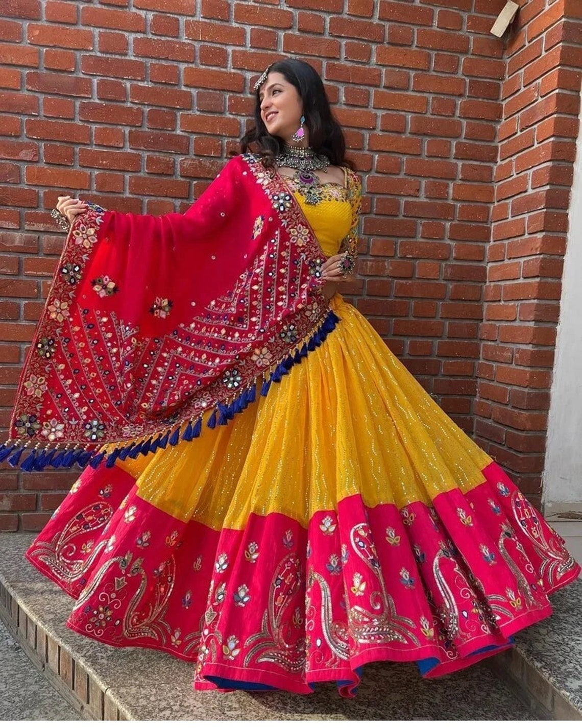 New Yellow Color Navratri Collection Lehenga Choli Navratri Outfit ...