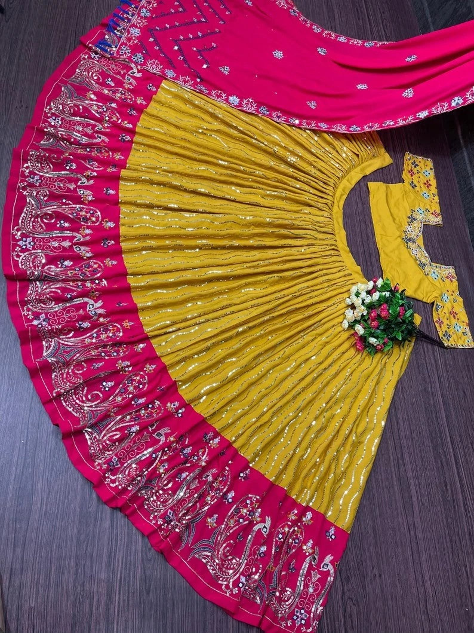 New Yellow Color Navratri Collection Lehenga Choli Navratri Outfit ...