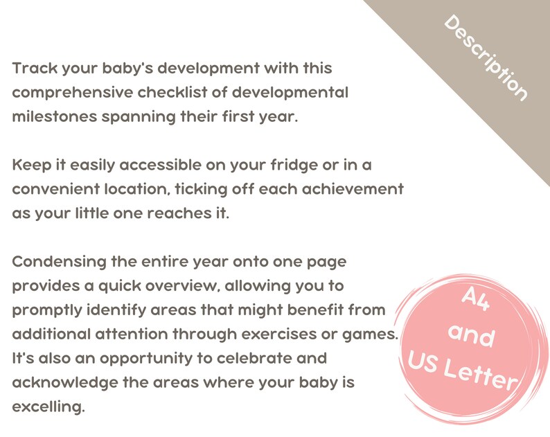 Baby Developmental Milestones Checklist by Month From Birth to 12 ...