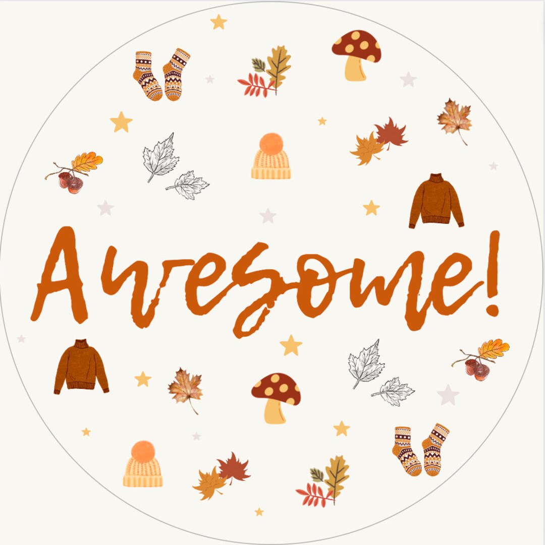 Cute Autumn Reward Stickers for Teaching and Praise Awesome - Etsy