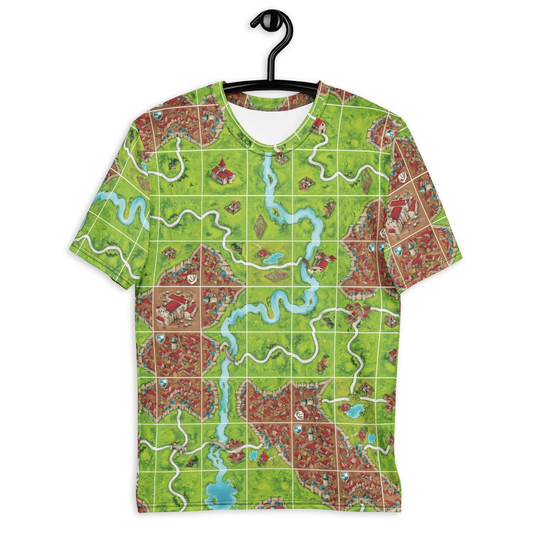 Carcassonne Tiles - All Over Print Board Game T-shirt - Etsy