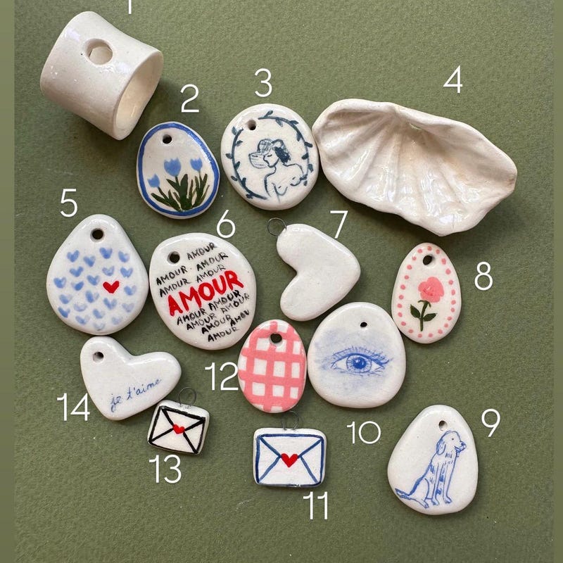 Ceramic Charm - Etsy