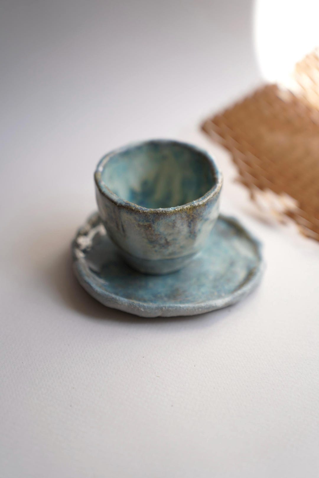 Blue Clay Ceramic Espresso Cup - Etsy