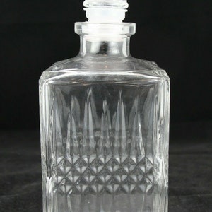 Vintage Fancy Glass Decanter 9" Bourbon Whiskey Glass Bottle - Etsy