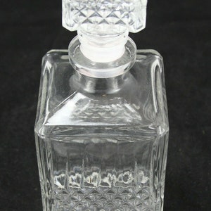 Vintage Fancy Glass Decanter 9" Bourbon Whiskey Glass Bottle - Etsy