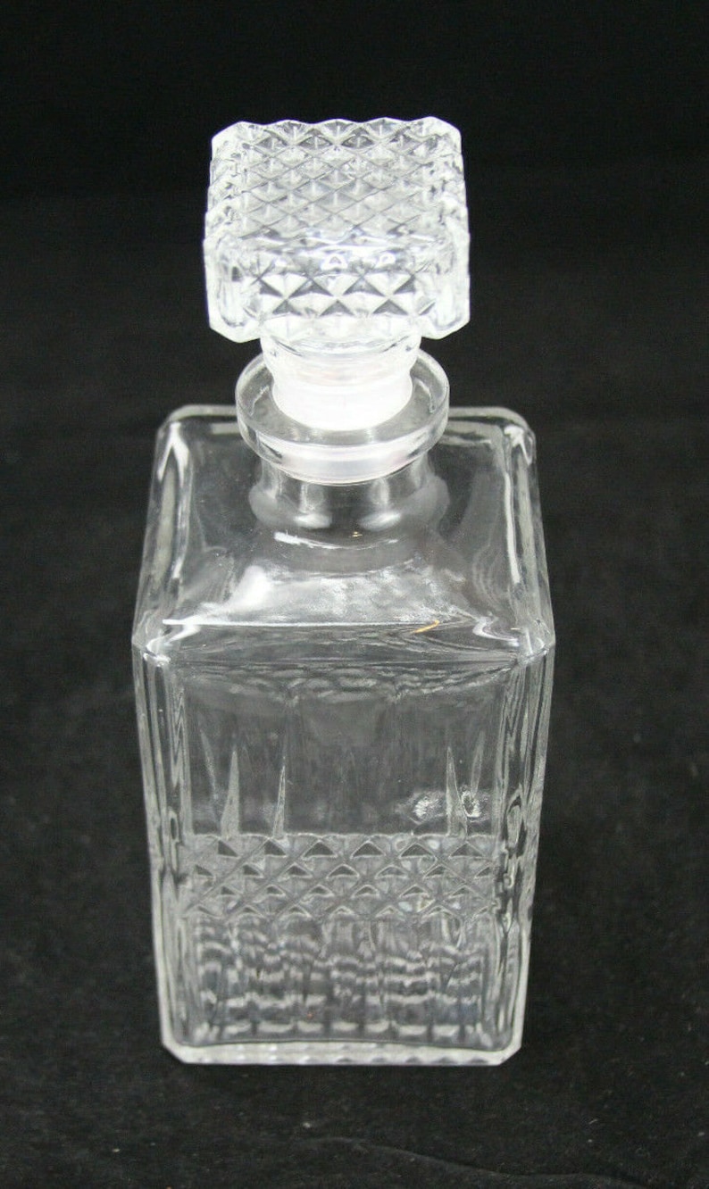 Vintage Fancy Glass Decanter 9" Bourbon Whiskey Glass Bottle - Etsy