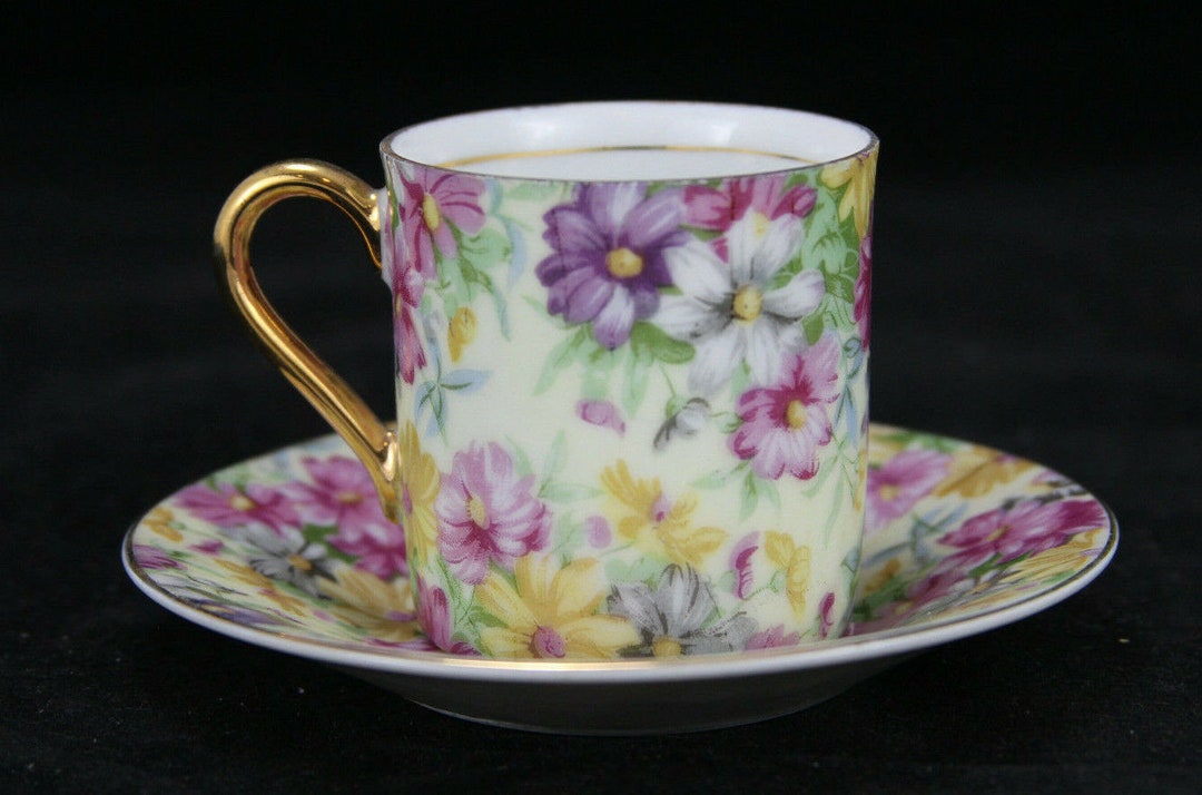 Royal Crown Porcelain Tea Cup & Saucer Set - Intricate Floral Design - Etsy