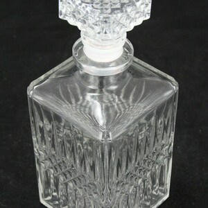 Vintage Fancy Glass Decanter 9" Bourbon Whiskey Glass Bottle - Etsy