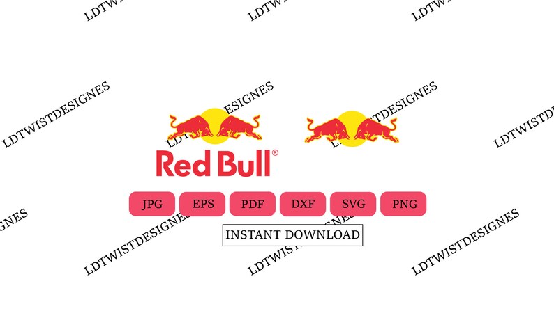 Redbull Vector / Instant Download / Print Cut Template / DXF / SVG ...