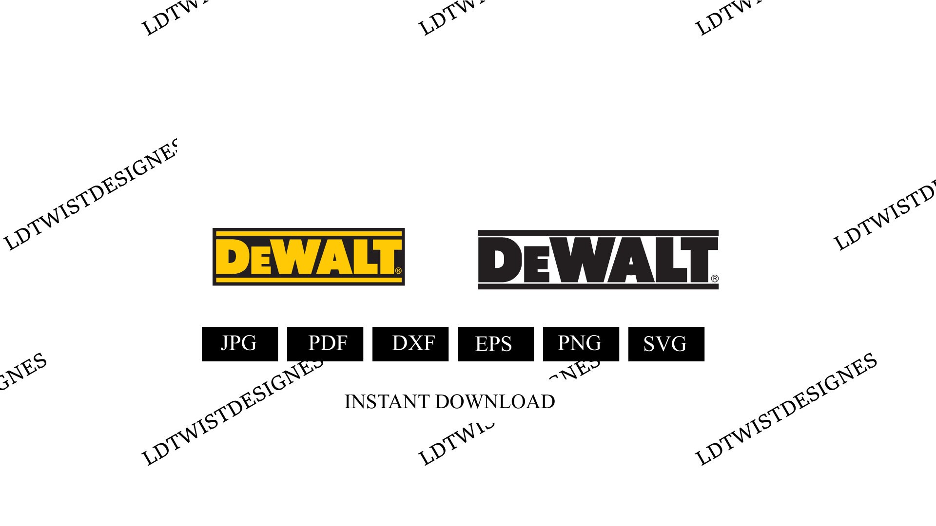 Dewalt Vector / Instant Download / Print Cut Template / DXF / SVG / EPS / Jpg / Png / Pdf - Etsy
