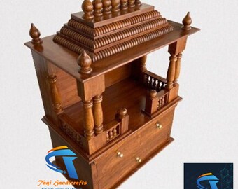 72'' Wood Home Temple With Drawers/indian Temple for - Etsy