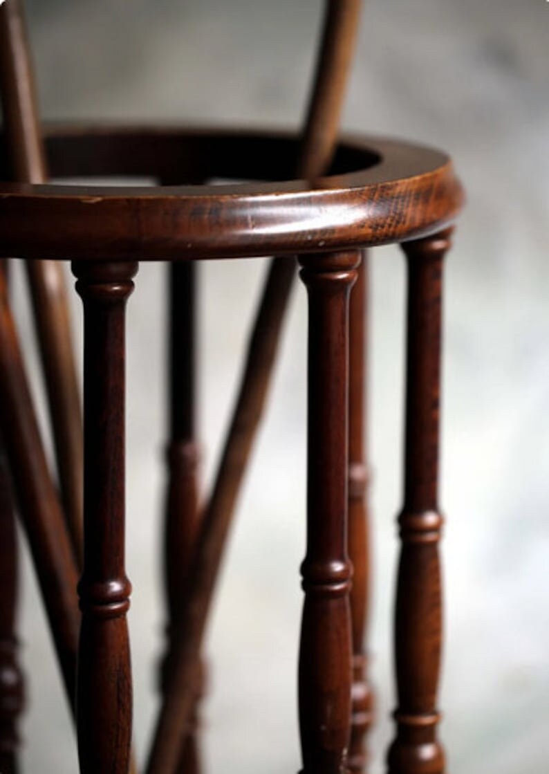 Walking Stick and Umbrella Stand, Handcrafted Wooden Organizer, Elegant ...