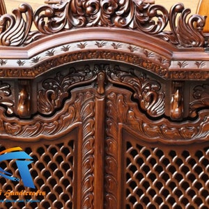 78x45x20" Handmade Wooden Temple With Doors and Carving Work/temple for ...