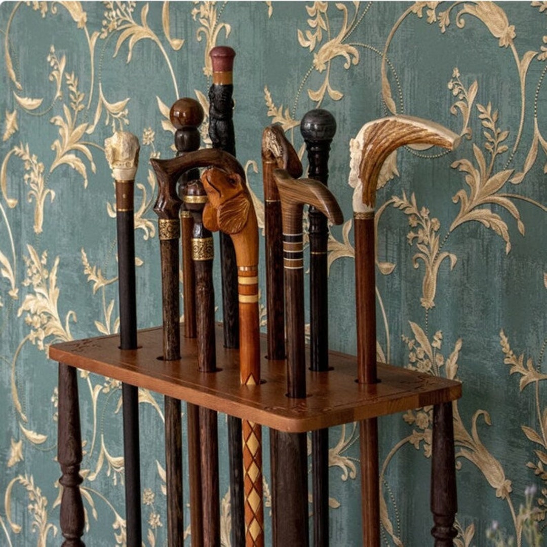 Handmade Wooden Walking Canes Holder/home and Living/home Decor/stick ...