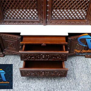 78x45x20" Handmade Wooden Temple With Doors and Carving Work/temple for ...