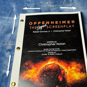 Robert Downey Jr. and Christopher Nolan Signed Oppenheimer Screenplay ...