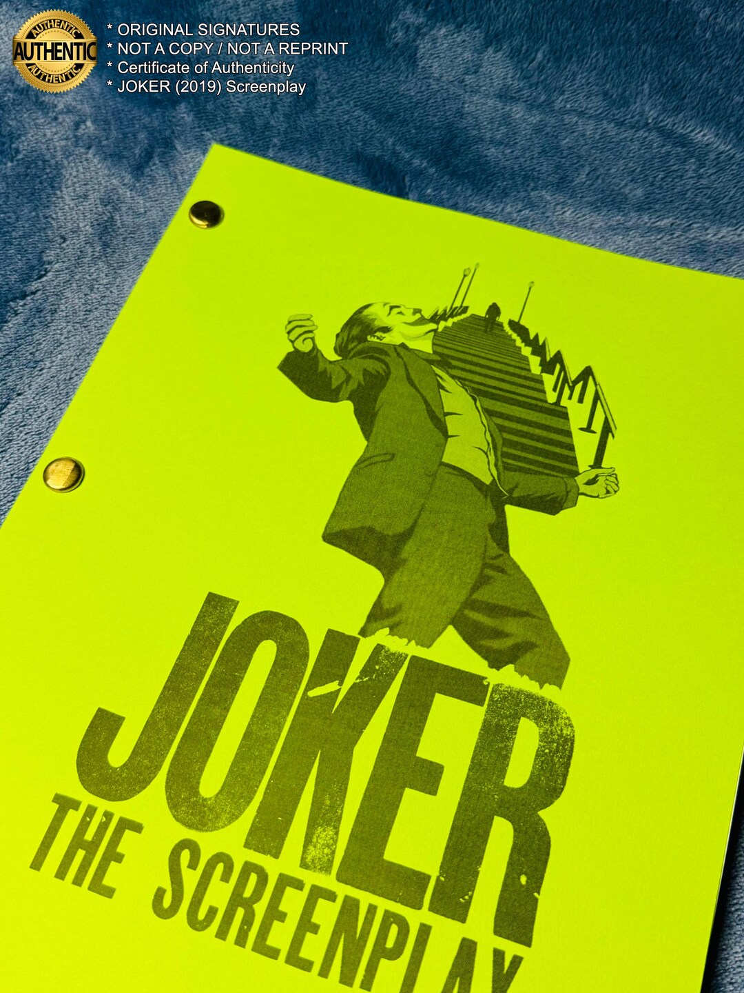 Joaquin Phoenix Signed JOKER Screenplay - Real Signature/not a Reprint - Signed by Joaquin ...