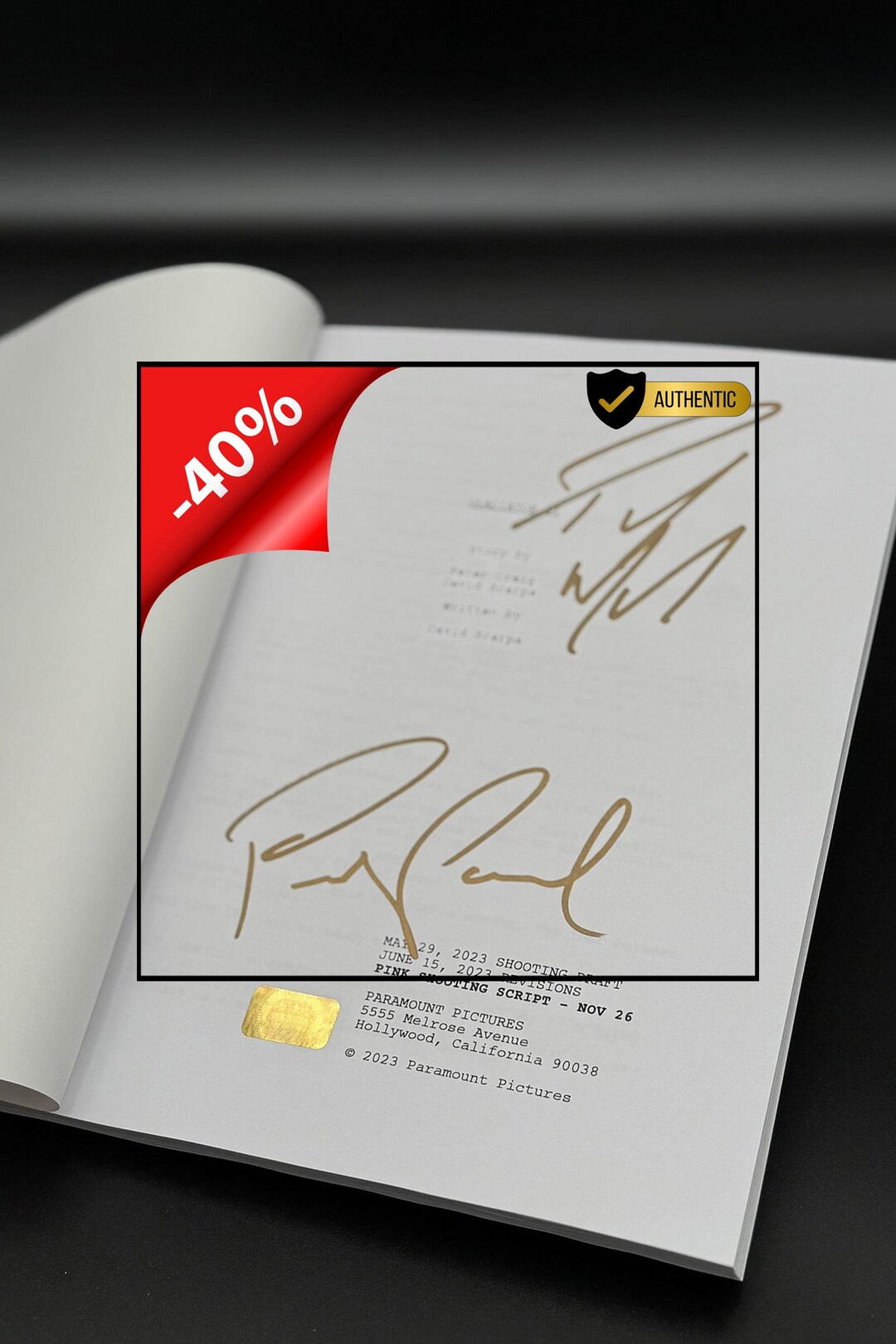 Paul Mescal, Pedro Pascal Signed Gladiator II Script, Authentic ...