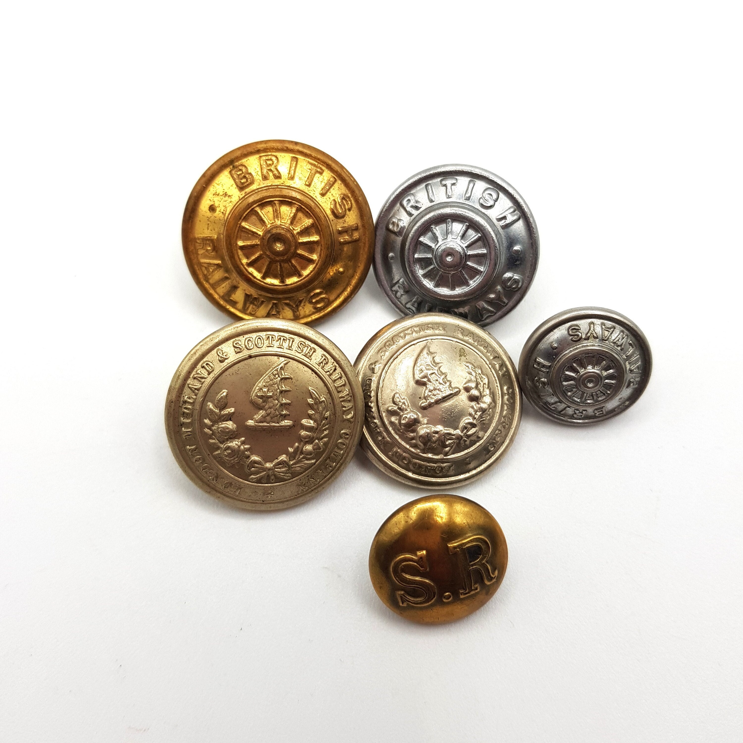 British Railway Uniform Buttons 20th Century Vintage Railwayana ...
