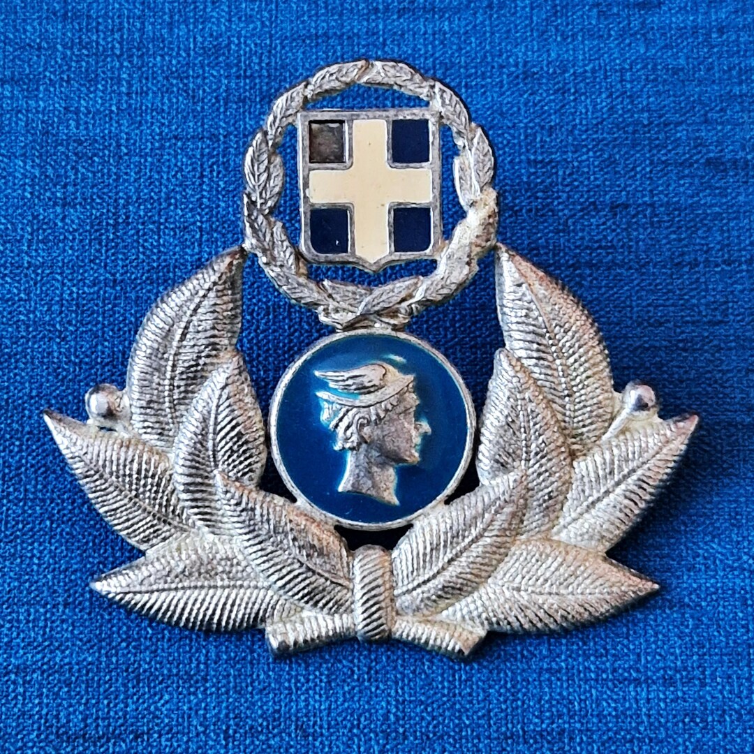 Royal Greek Police Cap Badge 20th Century Vintage Collectables - Etsy