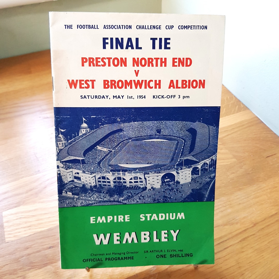 FA Cup Final 1954 Matchday Programme Preston North End V West Bromwich ...