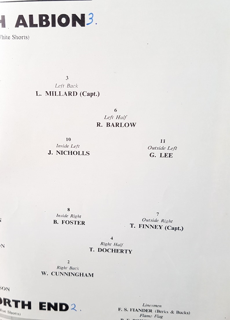 FA Cup Final 1954 Matchday Programme Preston North End V West Bromwich ...