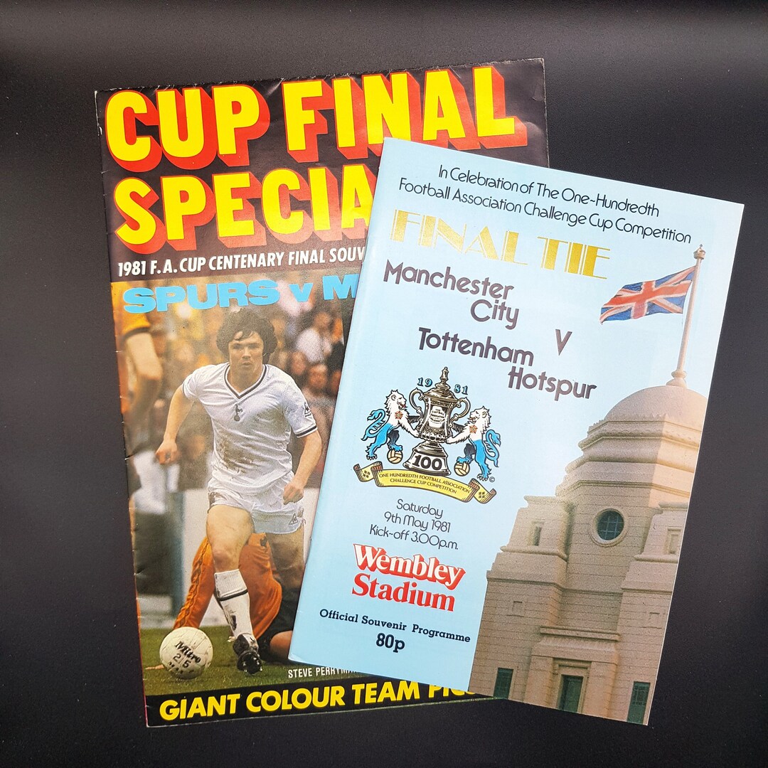 Football Programme Manchester City V Tottenham Hotspur FA Cup Final ...
