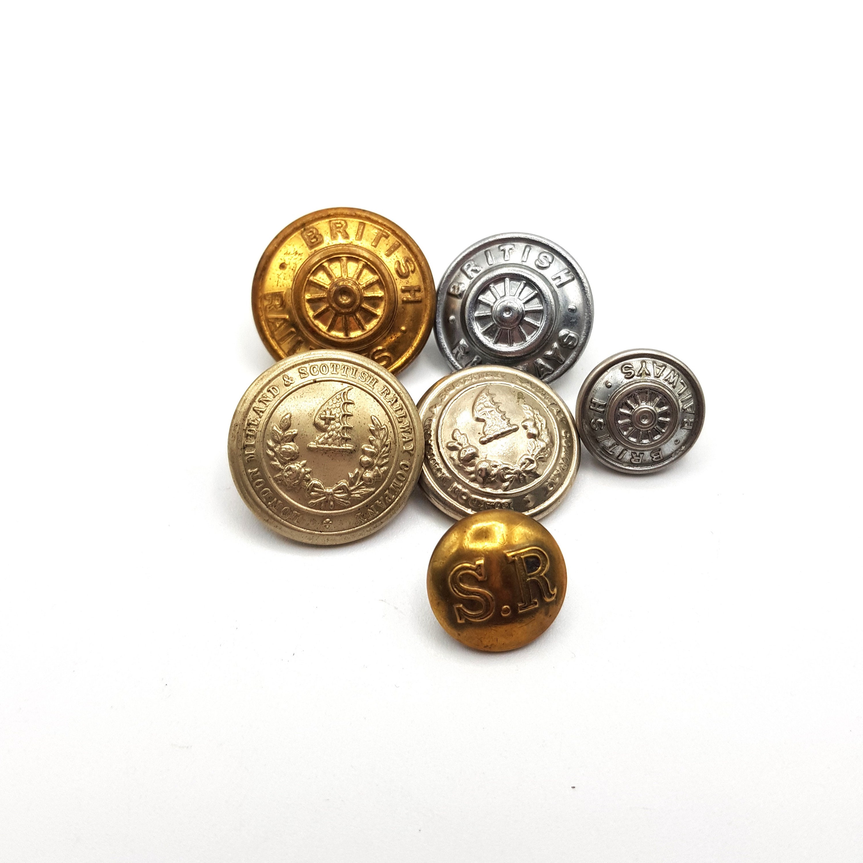 British Railway Uniform Buttons 20th Century Vintage Railwayana ...