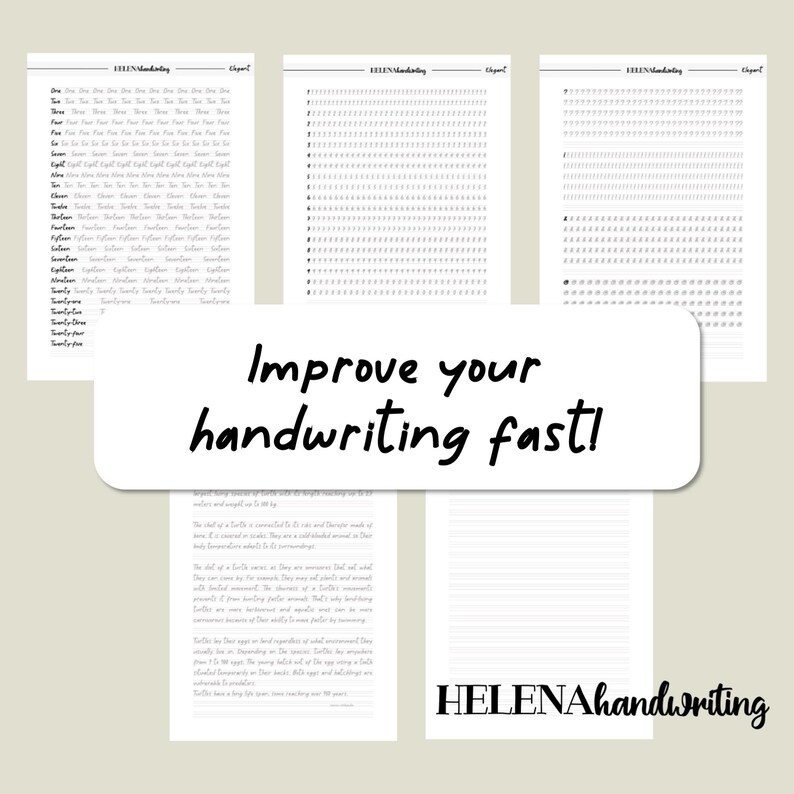 Elegant Handwriting Practice Worksheets With Traceable Letters - Etsy