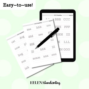 Kids Typewriter Handwriting Practice Worksheets With Traceable Letters ...