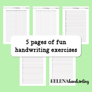 Typewriter Handwriting Practice Worksheets With Traceable Letters - Etsy