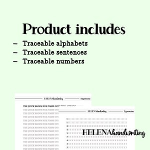 Typewriter Handwriting Practice Worksheets With Traceable Letters - Etsy