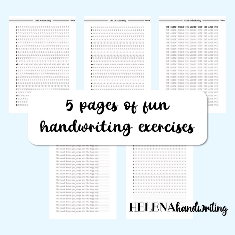 Cursive Handwriting Practice Worksheets With Traceable Letters - Etsy
