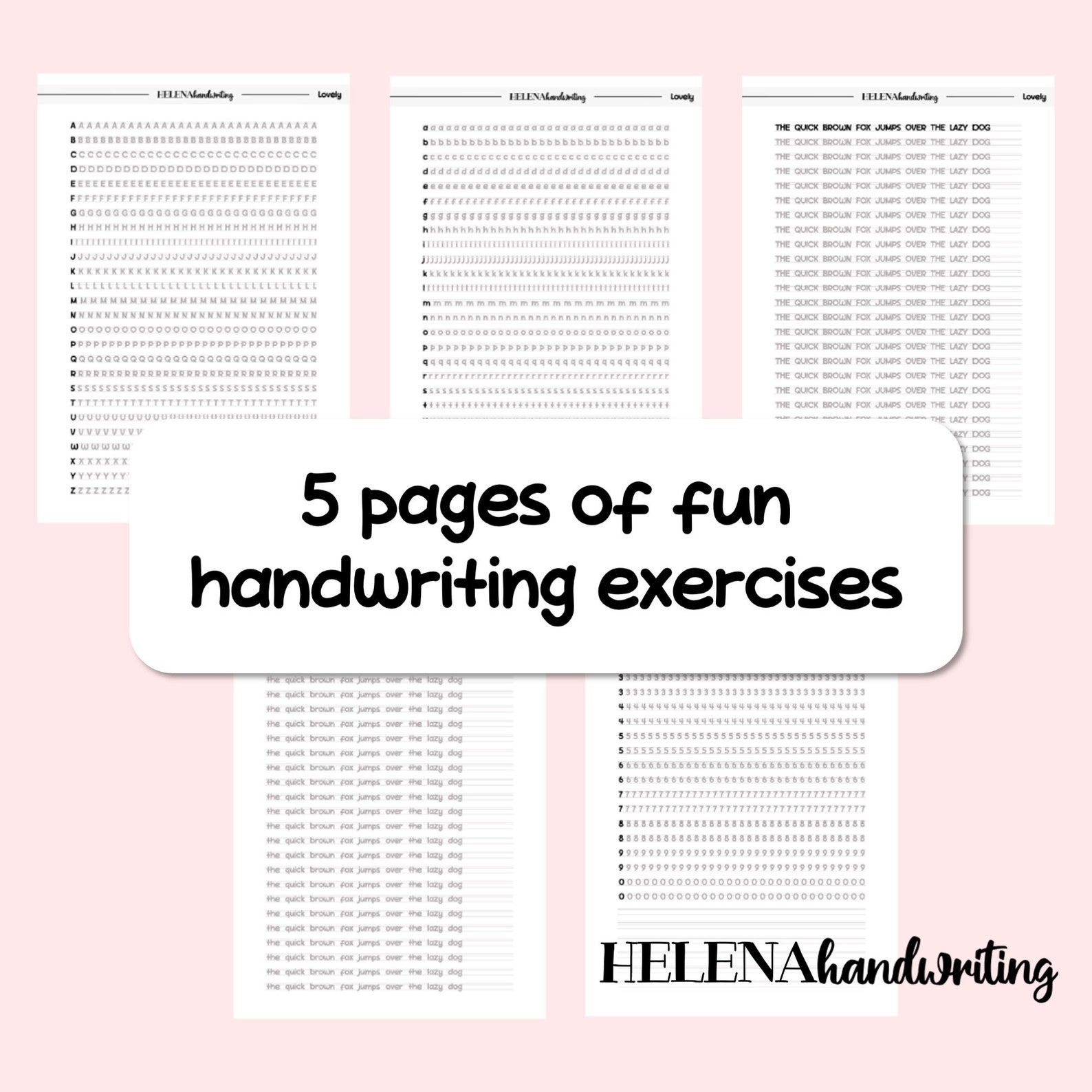 Lovely Handwriting Practice Worksheets With Traceable Letters - Etsy
