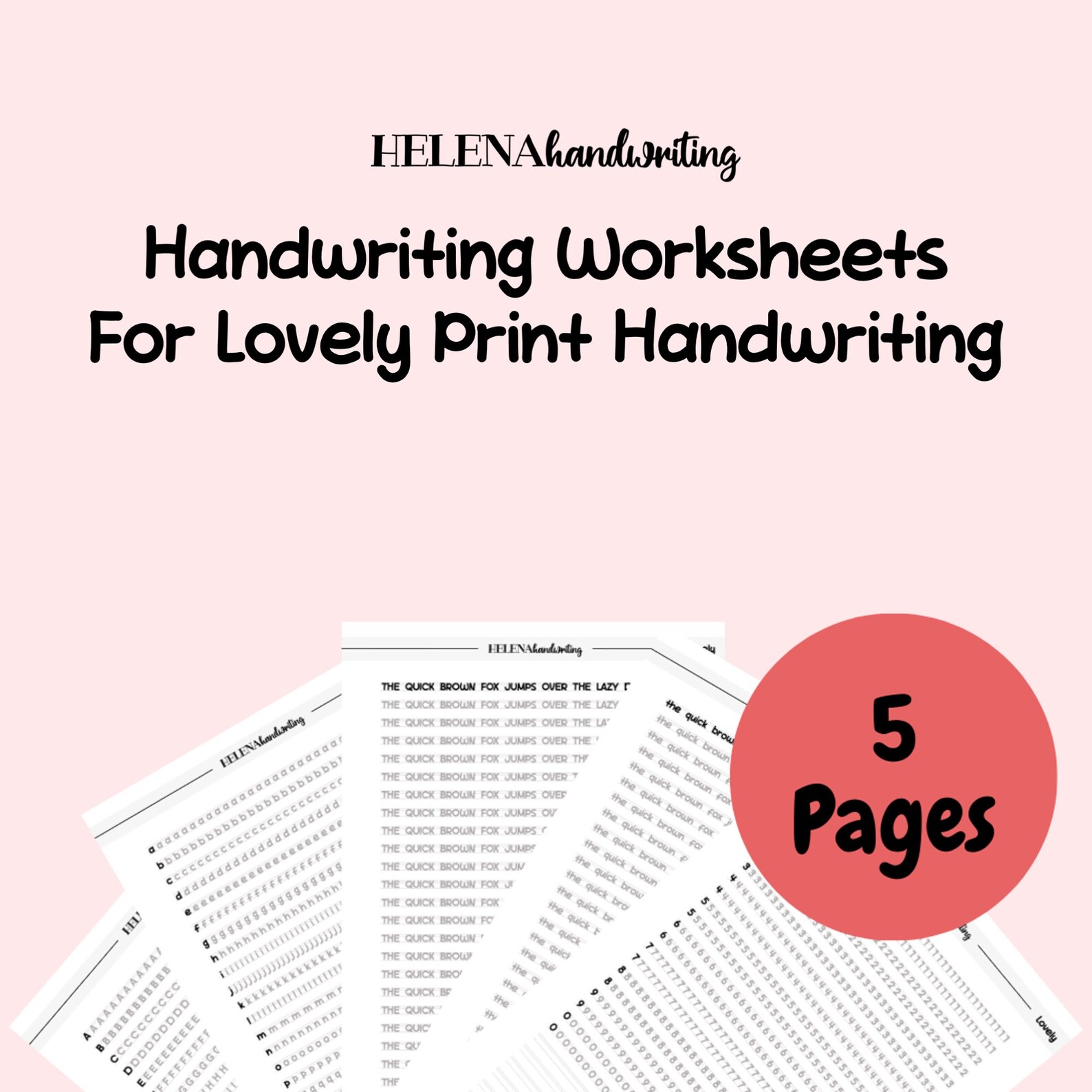 Lovely Handwriting Practice Worksheets With Traceable Letters - Etsy