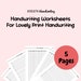 Lovely Handwriting Practice Worksheets With Traceable Letters - Etsy