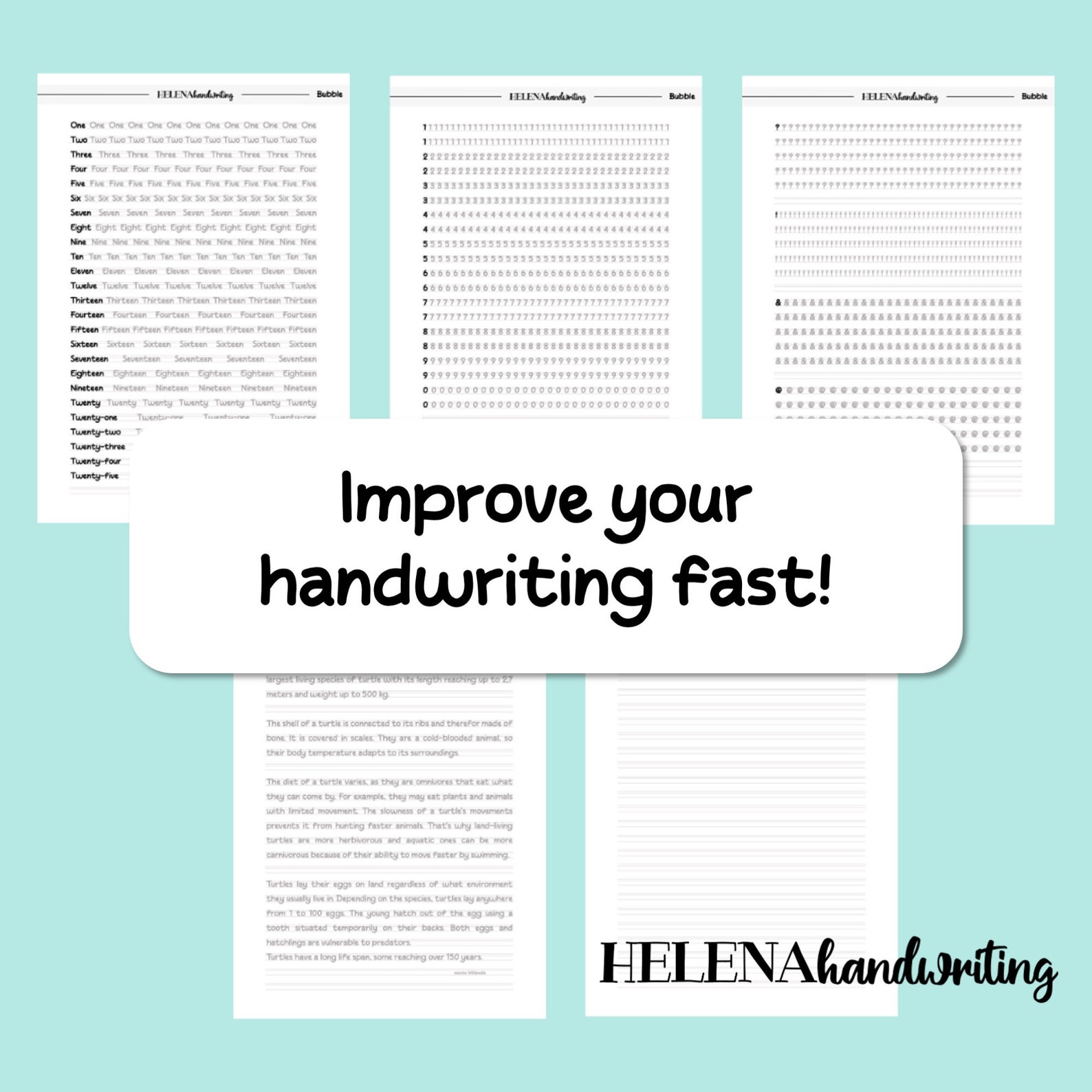 Round Bubble Handwriting Practice Worksheets With Traceable Letters - Etsy